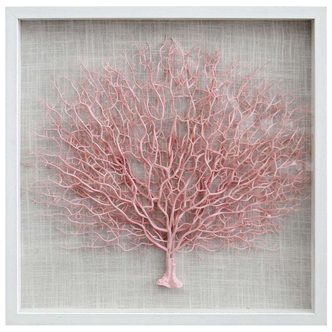 Framed Fan Coral Pink | Final Touch Decor
